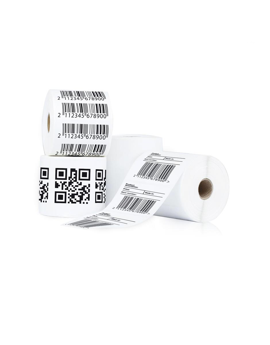 FAST LABEL สติ๊กเกอร์บาร์โค้ดความร้อน แบบม้วน ขนาดแกน 25 มม.